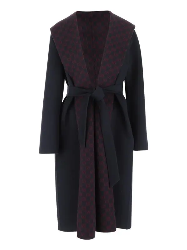 Gucci Reversible Gg Monogram Coat - Black