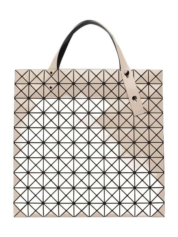 Issey Miyake Geometric Patterned Top Handle Bag - Nude