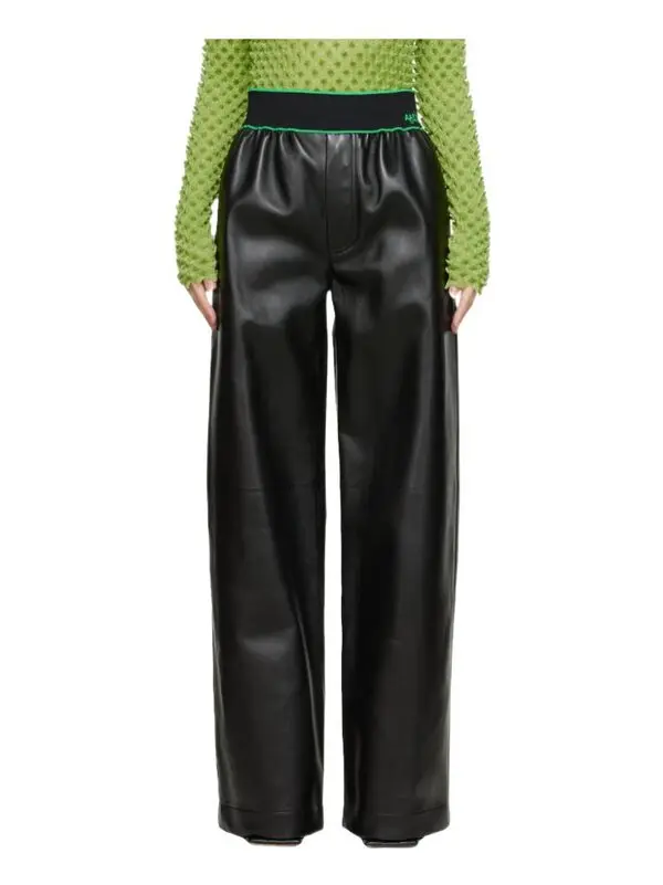 Bottega Veneta Logo Wide-leg Trousers - Black