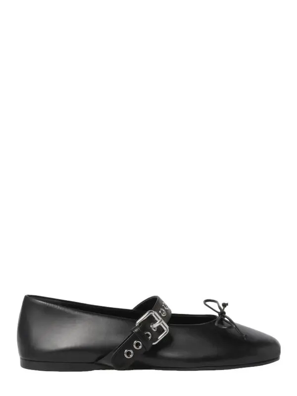 Miu Miu Buckled Ballerina Flats - Black