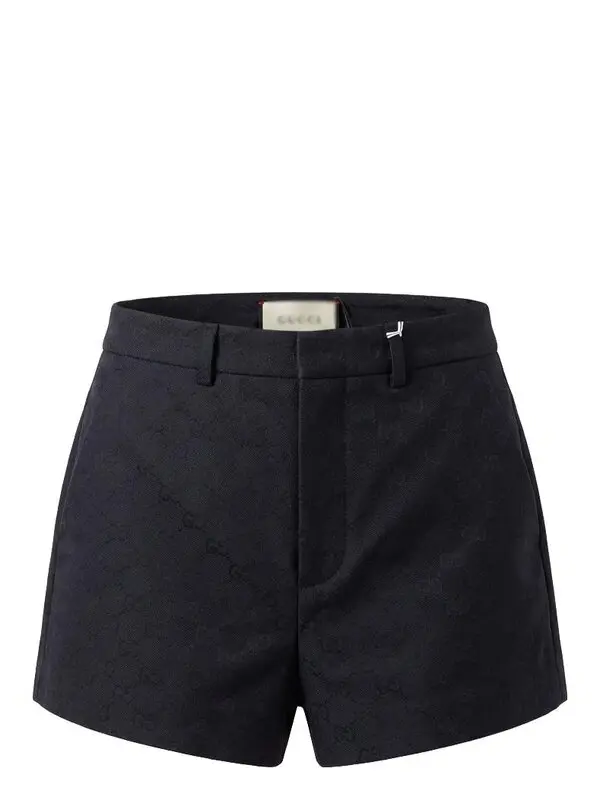 Gucci Gg Gabardine Shorts - Black