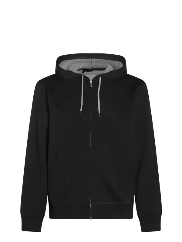 Brunello Cucinelli Zip-up Drawstring Hoodie - Black