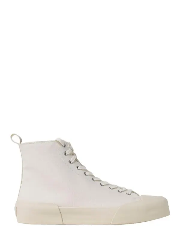 JIL SANDER High-top Lace-up Sneakers - White