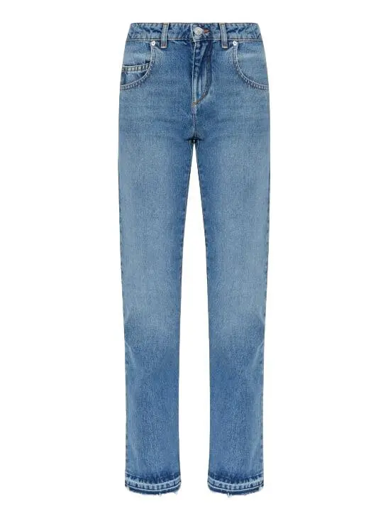 Isabel Marant Étoile Denala Cotton Denim Bootcut Jeans - Light Blue