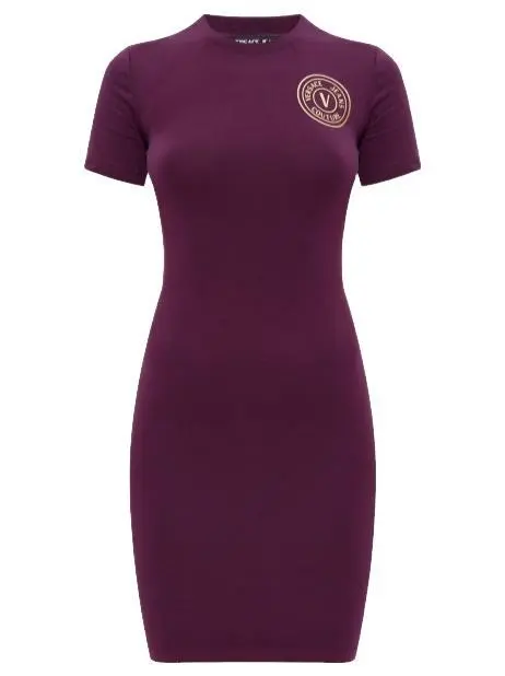 Versace Logo Printed Mini Dress - Red