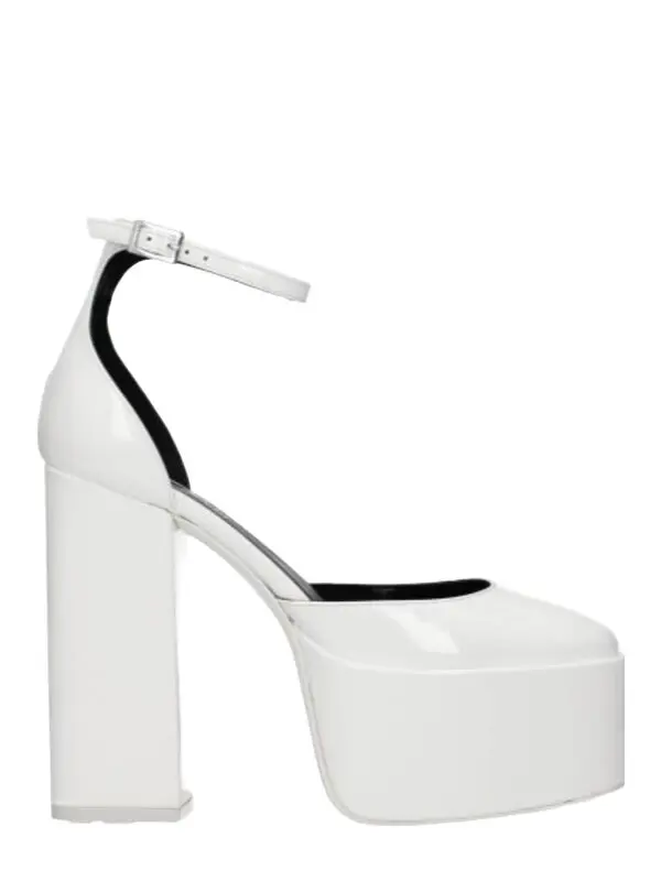 Paris Texas Round Toe Platform Pumps - White
