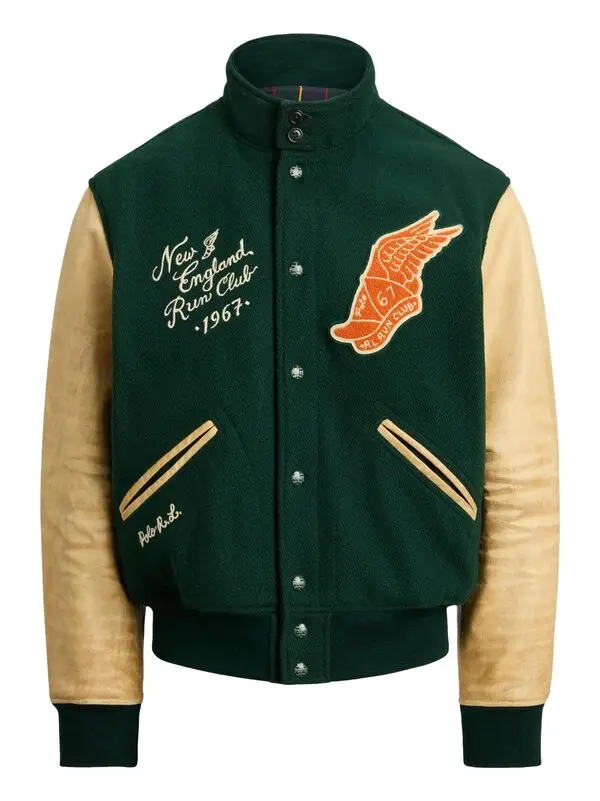 Polo Ralph Lauren Leather-sleeved Panelled Bomber Jacket - Black