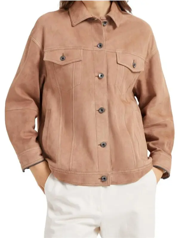Brunello Cucinelli Four-pocket Jacket With Glossy Finish - Rust Brown