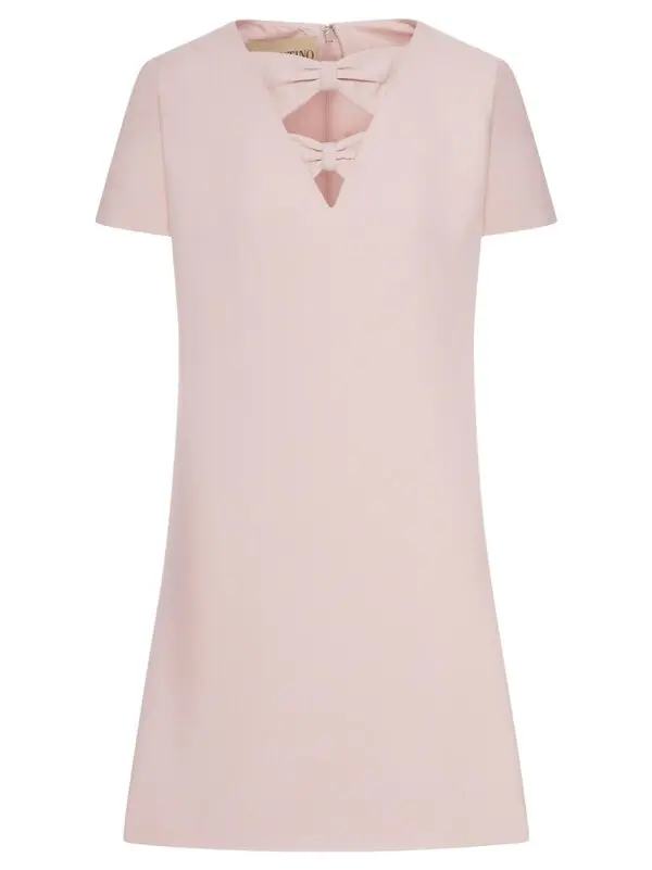 Valentino Garavani Short-sleeved Dress With Bow Detail - Rose