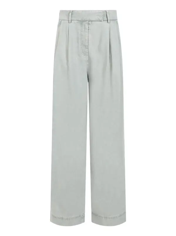 Giorgio Armani Lyocell Palazzo Pants - Gray