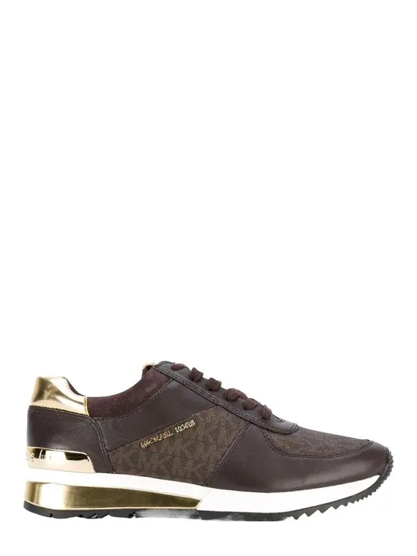 Michael Kors Allie Logo Embossed Lace-up Sneakers - Black