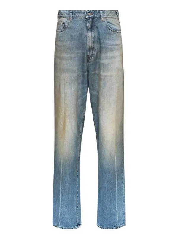 MAISON MARGIELA Logo Patch Straight-leg Jeans - Blue