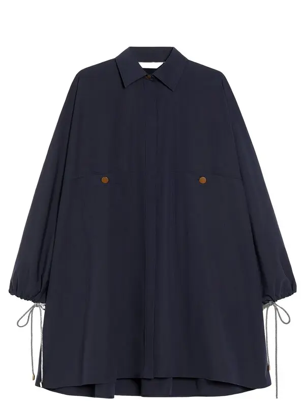 Max Mara Cotton Poplin Shirt Dress - Navy Blue