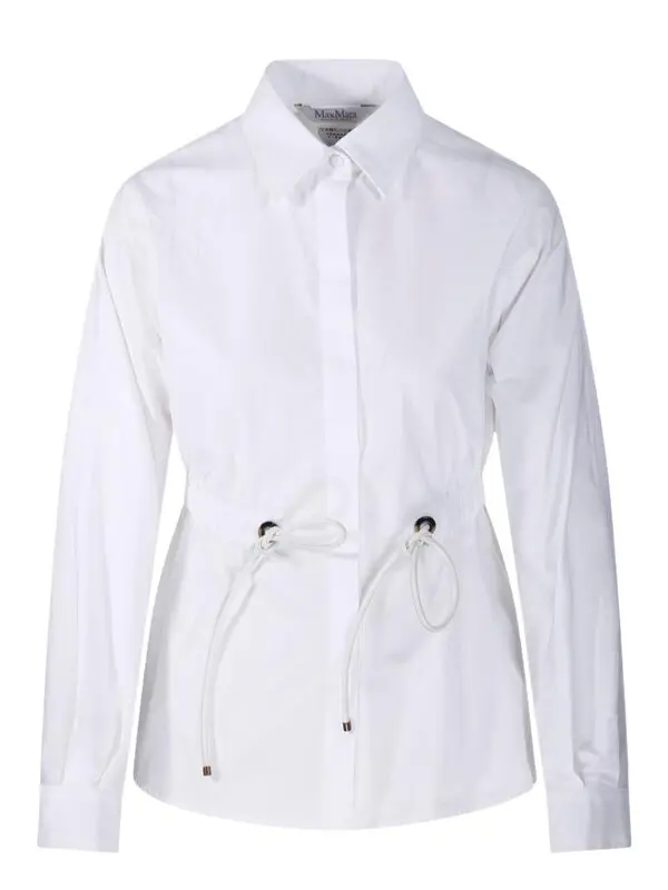 Max Mara Elasticated Drawstring Shirt - White
