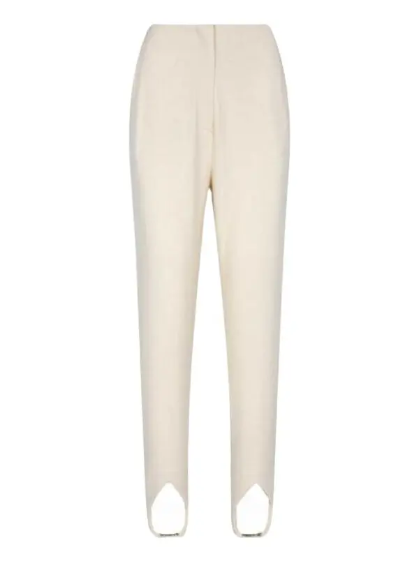 Nanushka High-waisted Trousers With Slit Hem - White
