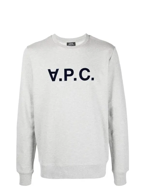 A.p.c. Logo Print Crewneck Sweatshirt - White