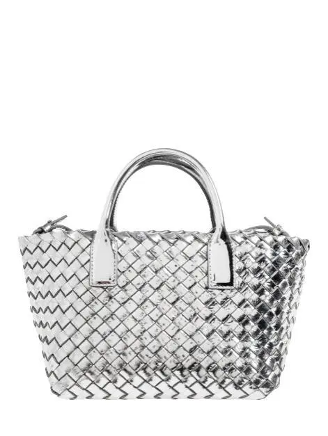 Bottega Veneta Woven Handbag - White