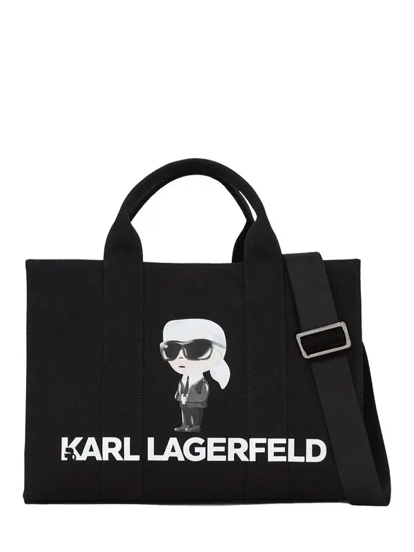 Karl Lagerfeld Ikon Aquarelle Tote Bag - Black