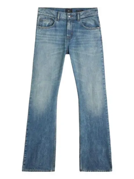 7 For All Mankind Mid Waist Bootcut Jeans - Medium Blue