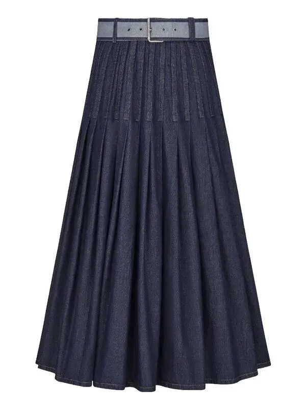 Dior Denim Couture Mid-length Skirt - Blue