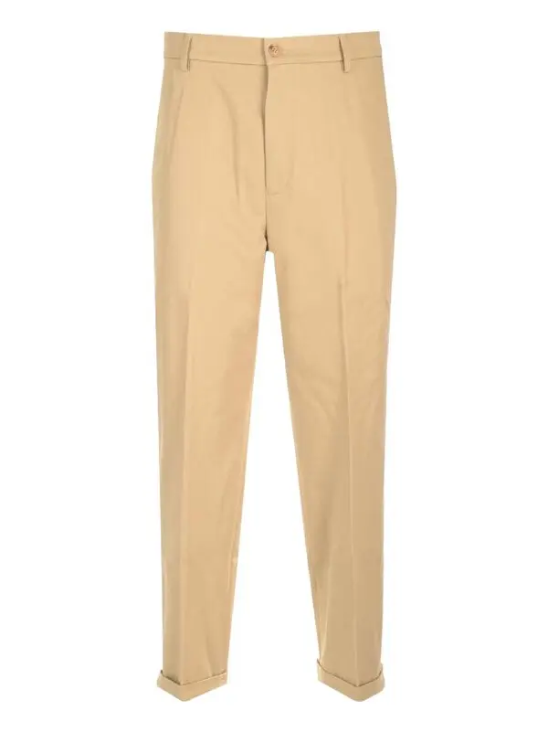 Kenzo Logo Patch Straight-leg Trousers - Nude