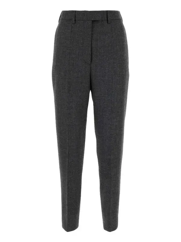 Prada High-rise Straight Leg Pants - Slate Grey