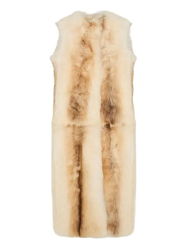 YVES SALOMON Lamb Shearling Gilet - Light Brown