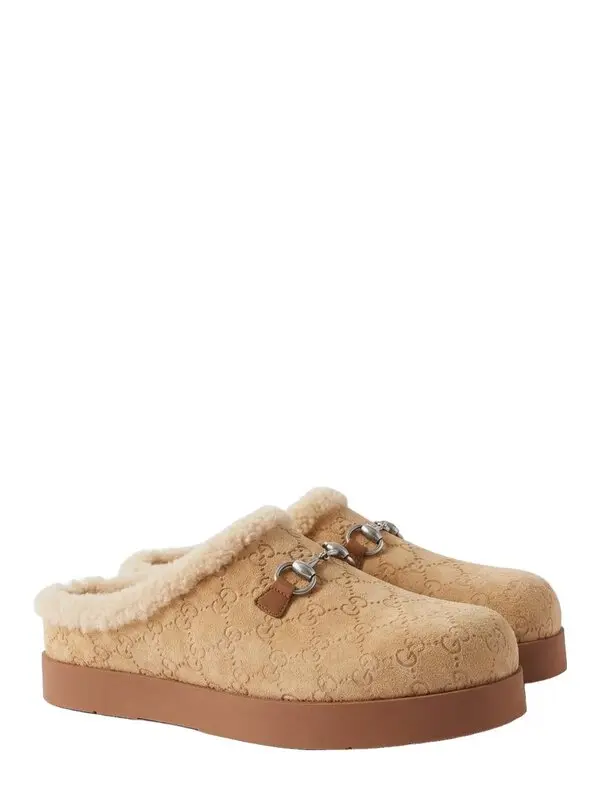 Gucci Horsebit Mules - Light Beige