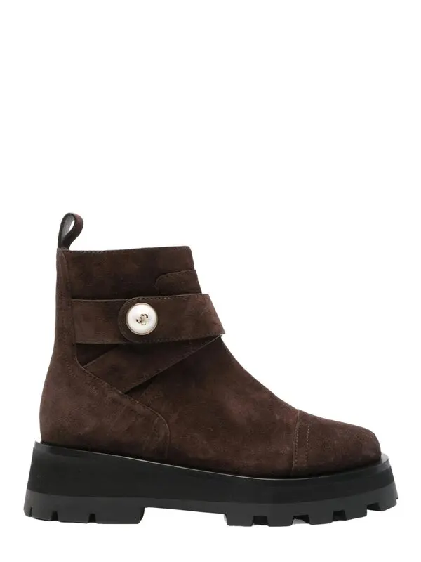 JIMMY CHOO Meena Zipped Ankle Boots - Chocolate