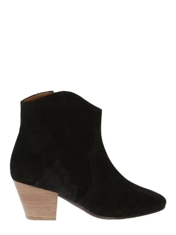 Isabel Marant Étoile Dicker Suede Zip Up Ankle Boots - Black