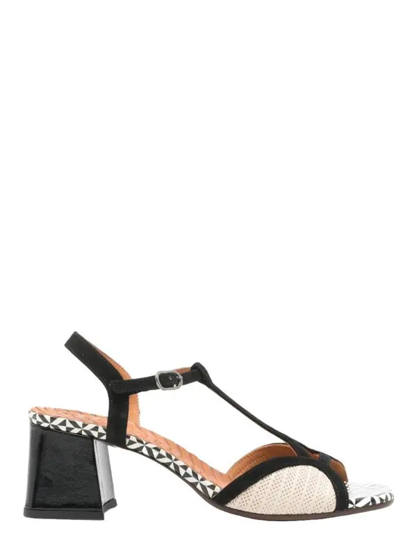 Chie Mihara Chunky High-heeled Sandals With Adjustable Ankle Strap - Black