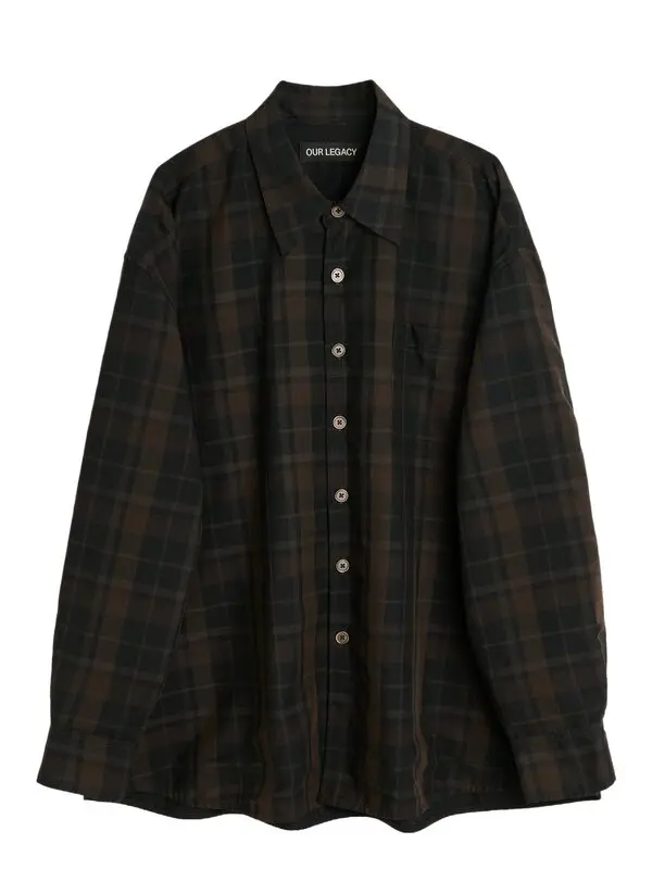 Our Legacy Borrowed Checked Shirt - Black