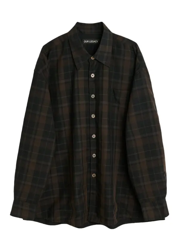 Our Legacy Borrowed Checked Shirt - Black