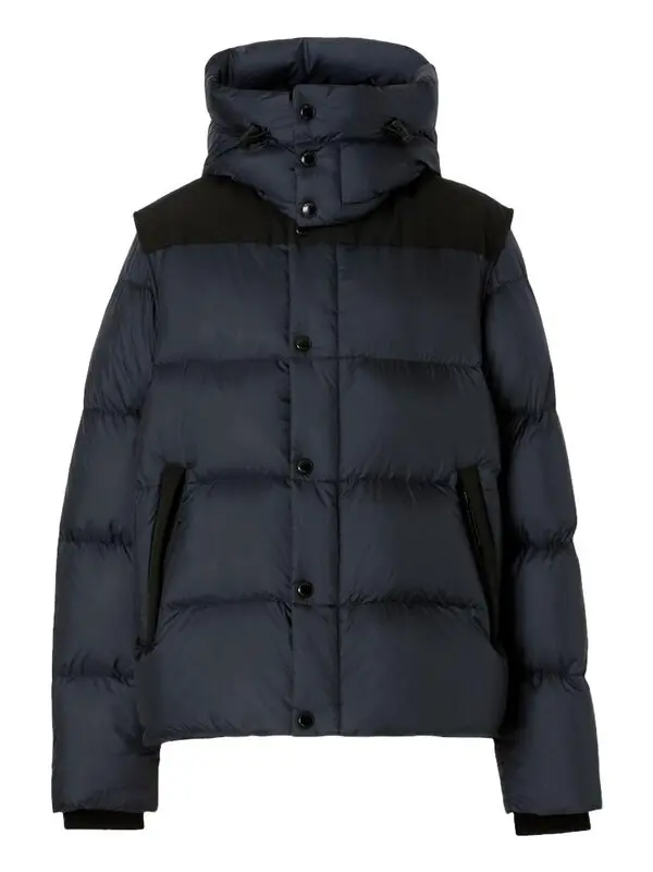 Burberry Detachable Sleeve Padded Puffer Jacket - Navy Blue