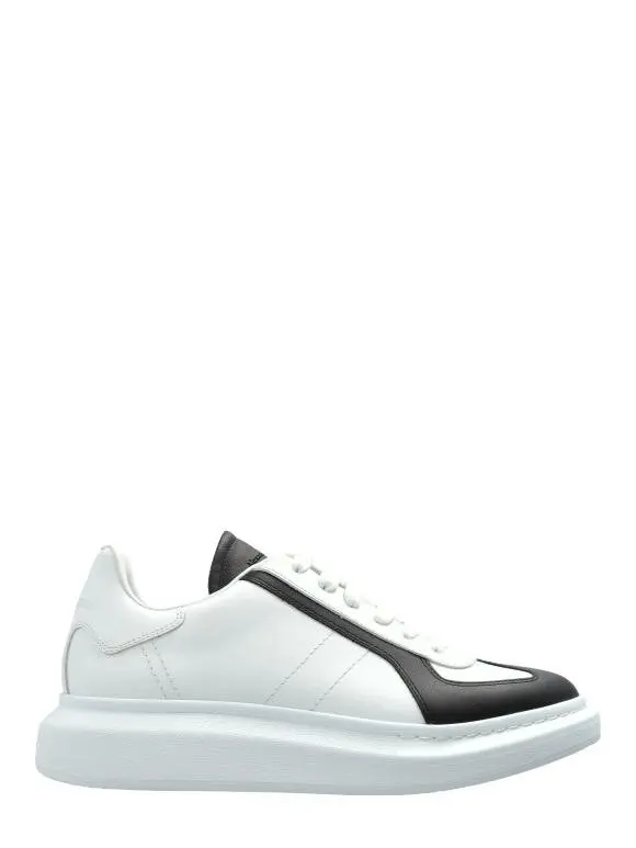 Alexander McQueen Colourblock Lace-up Platform Sneakers - White