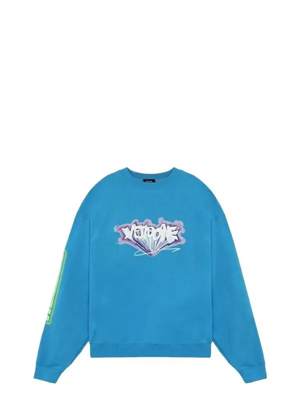 We11Done Graphic-print Cotton Sweatshirt - Blue