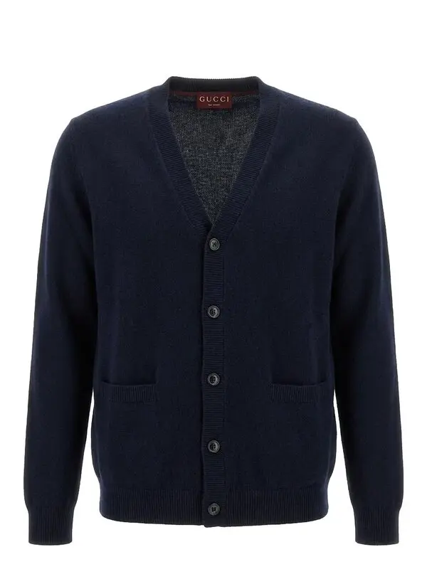 Gucci V-neck Cardigan - Black