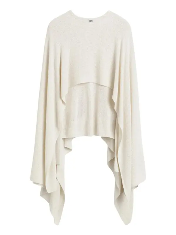 TOTEME Layered Cape Knit Jumper - Ecru