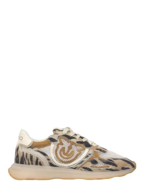 Pinko Paneled Mesh Sneakers - Nude
