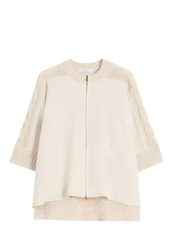 Max Mara Meresia Cable-knit Zip Cardigan - Beige