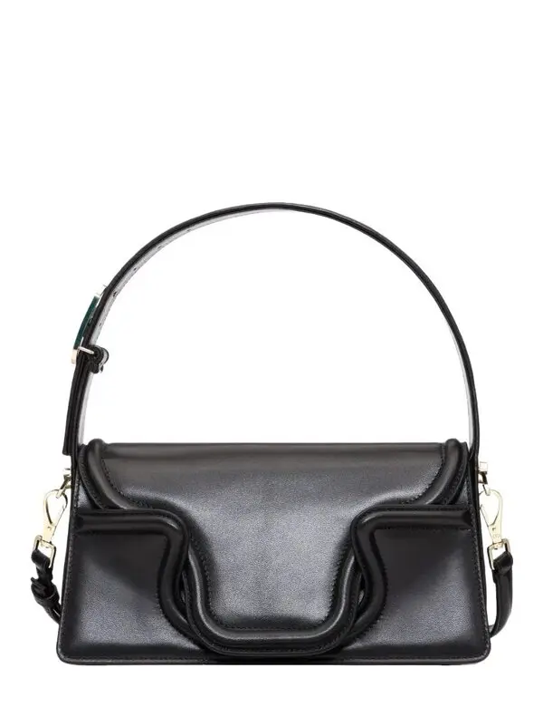 Valentino Garavani Le Deuxième Logo Detailed Shoulder Bag - Black