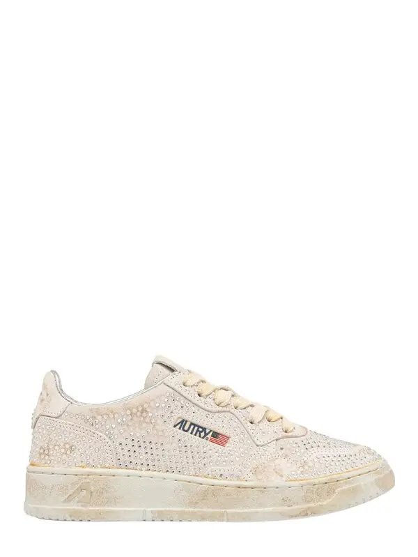 AUTRY Rose Medalist Low Sneakers With Embellishments - Nude