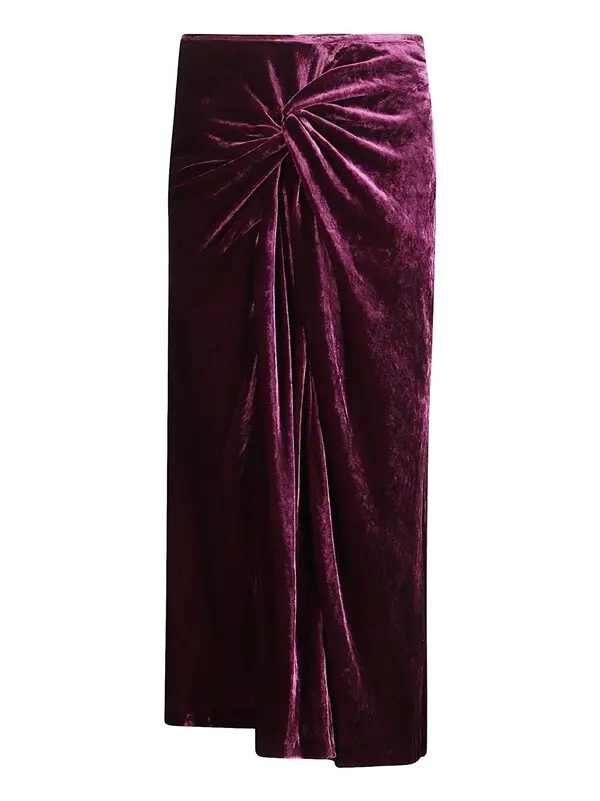 Dries Van Noten Knot-detail Draped Midi Skirt - Black