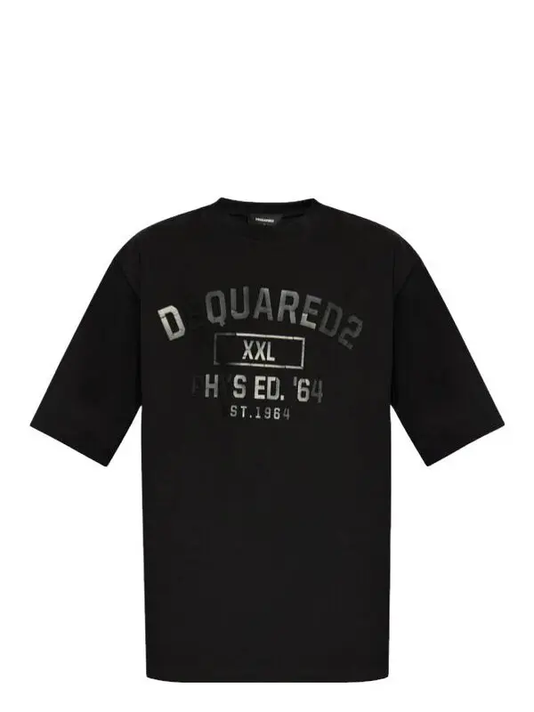Dsquared2 Logo Printed Crewneck T-shirt - Black
