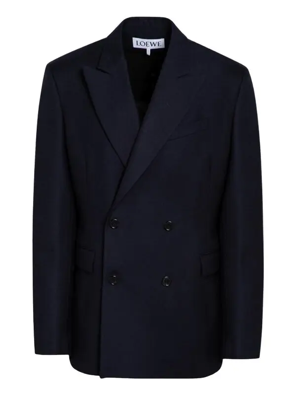 Loewe Double Breasted Tailored Blazer - Black