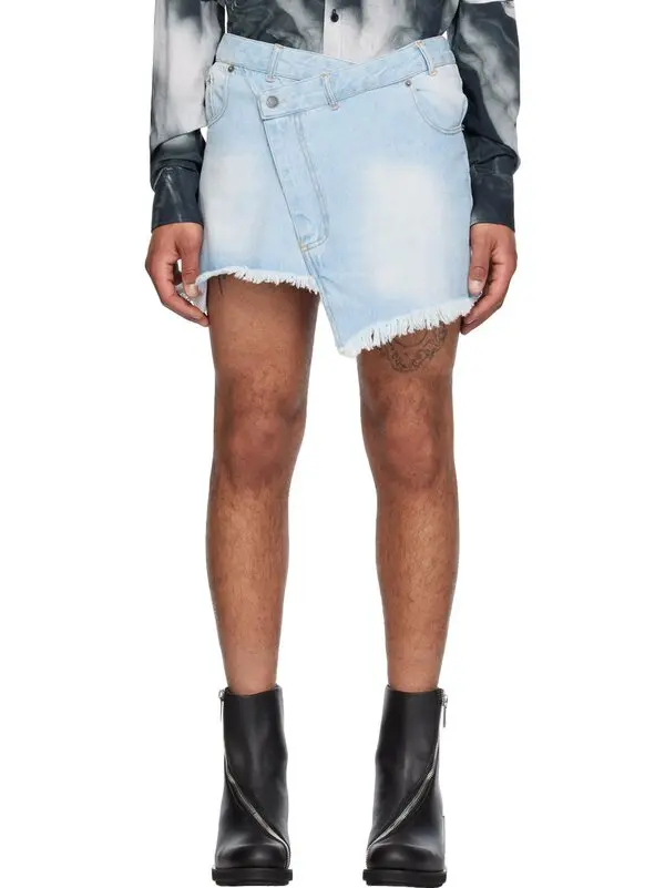 EGONLAB Belt-loop Denim Skirt - Destroyedwash