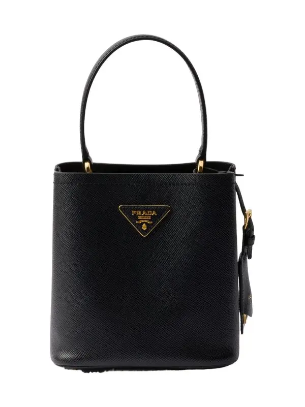 Prada Triangle-logo Bucket Bag - Black