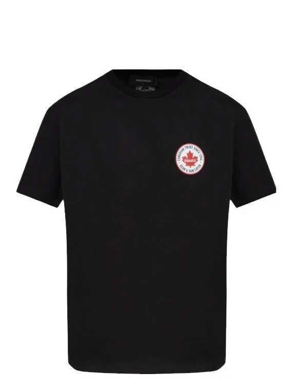 Dsquared2 Logo Printed Crewneck T-shirt - Black
