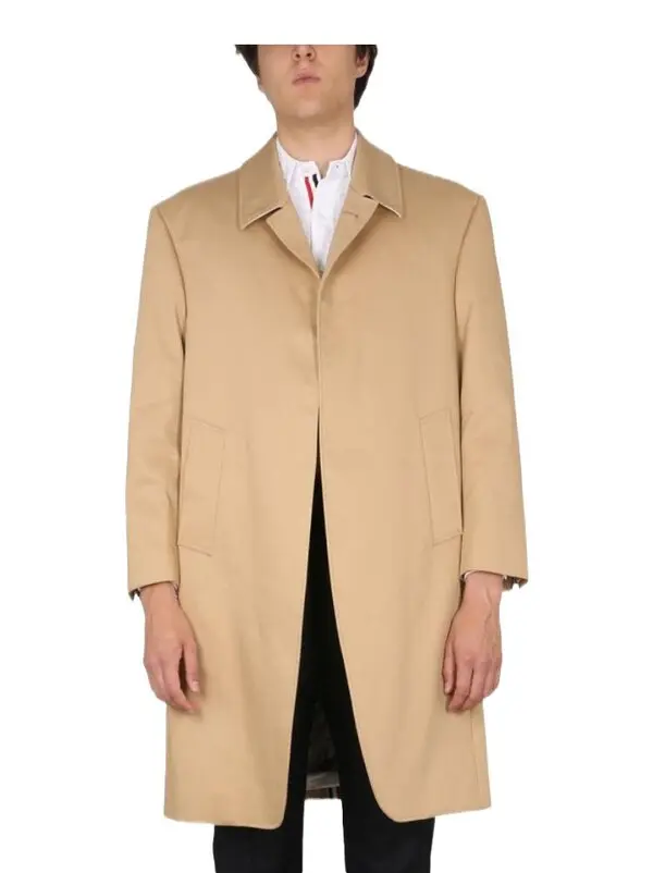 Thom Browne Rwb Stripe Detailed Long Sleeve Jacket - Nude