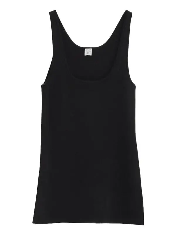 TOTEME Compact Knit Tank Top - Black